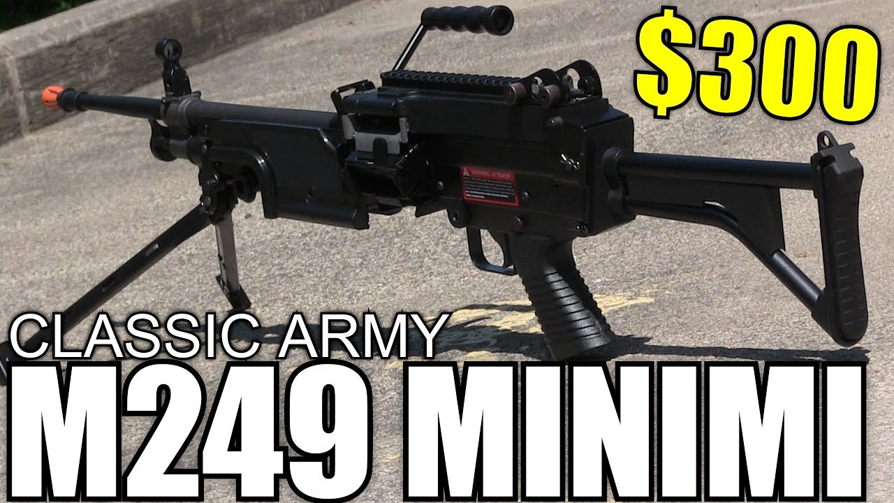 Classic Army M249 Minimi Airsoft Review - A Viable $300 LMG? - YouTube