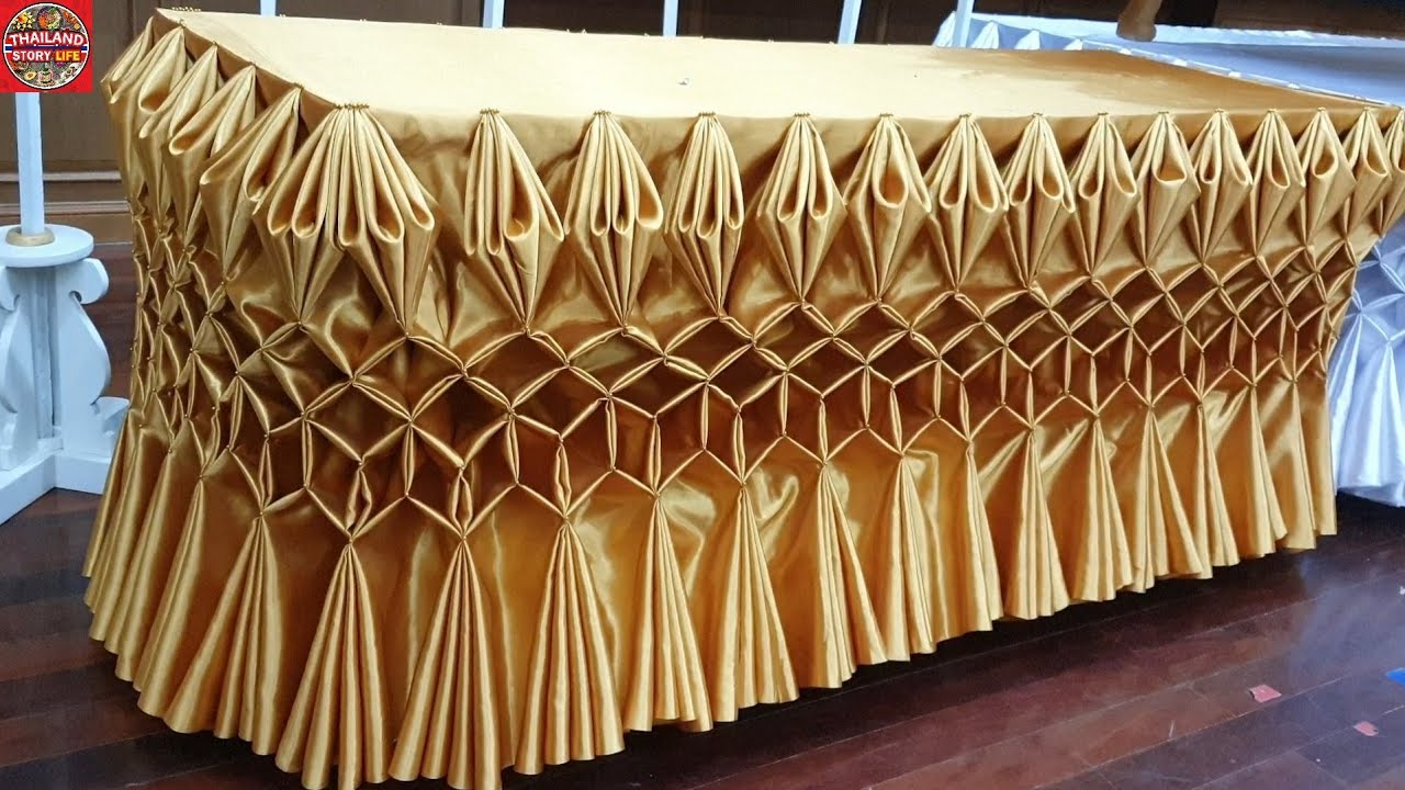 DIY 57 Elegant cloth decoration table skirting Thai style @THAILAND ...