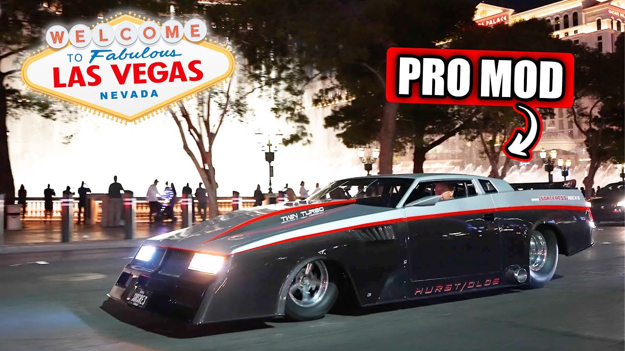 5000hp Pro Mod Cruises The Las Vegas Strip! - YouTube