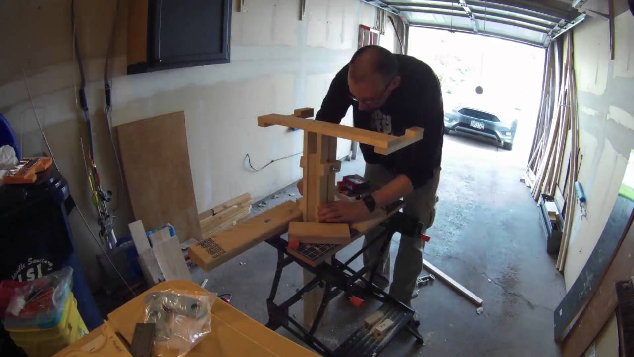 DIY Adjustable Height Monitor Stand - YouTube