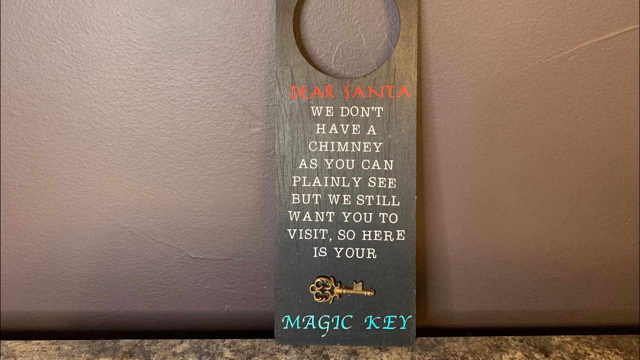 Magic key Christmas door hanger - YouTube