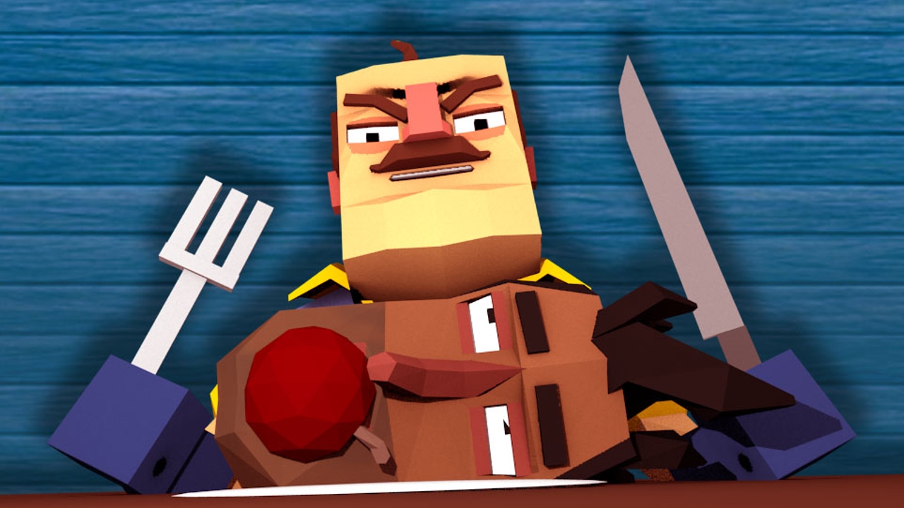 Minecraft - EATING THE INTRUDER FOR DINNER! (Hello Neighbor in ...