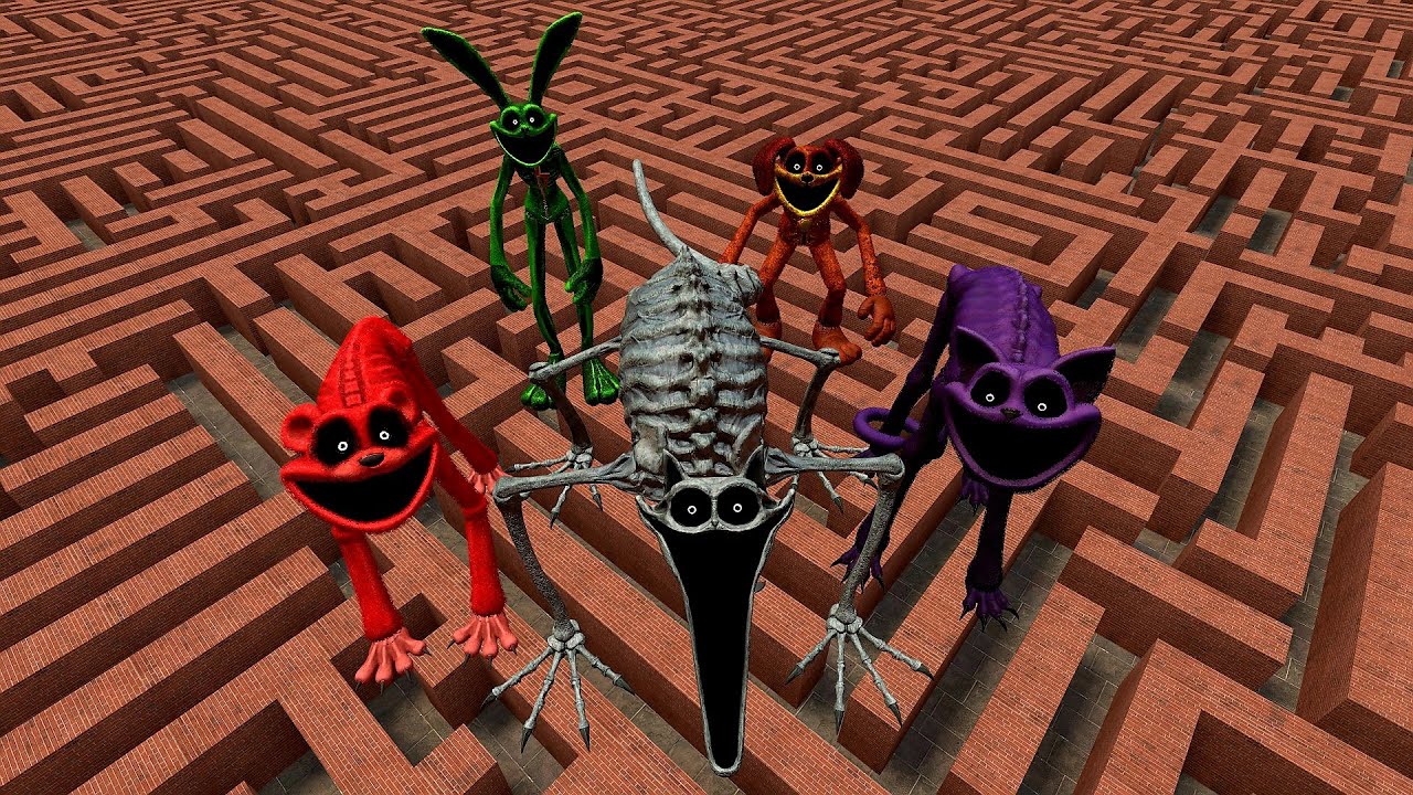 Can I Survive in a Maze Full of HUGE Poppy Playtime Monsters? (Garry's ...