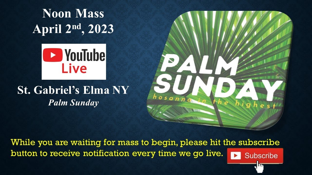April 2nd Noon Online Mass - YouTube
