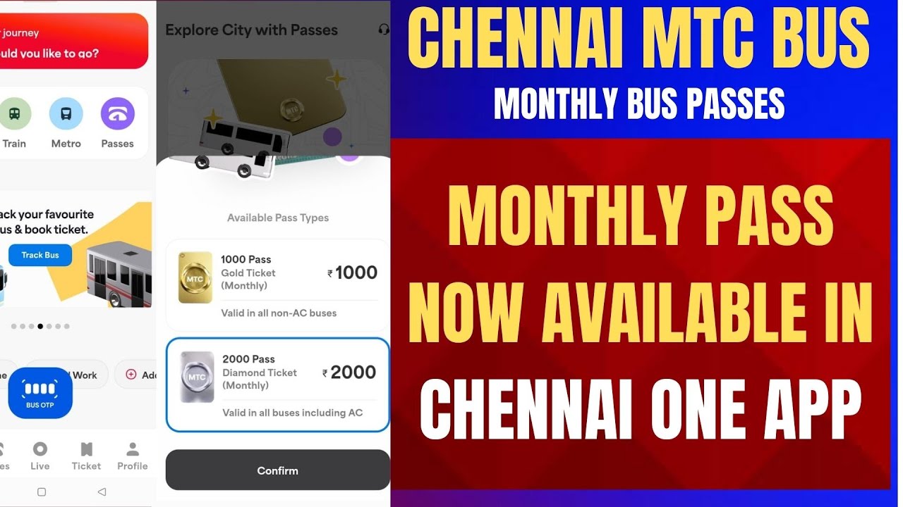 Chennai One App | MTC Monthly Bus Passes Now available In Chennai One ...