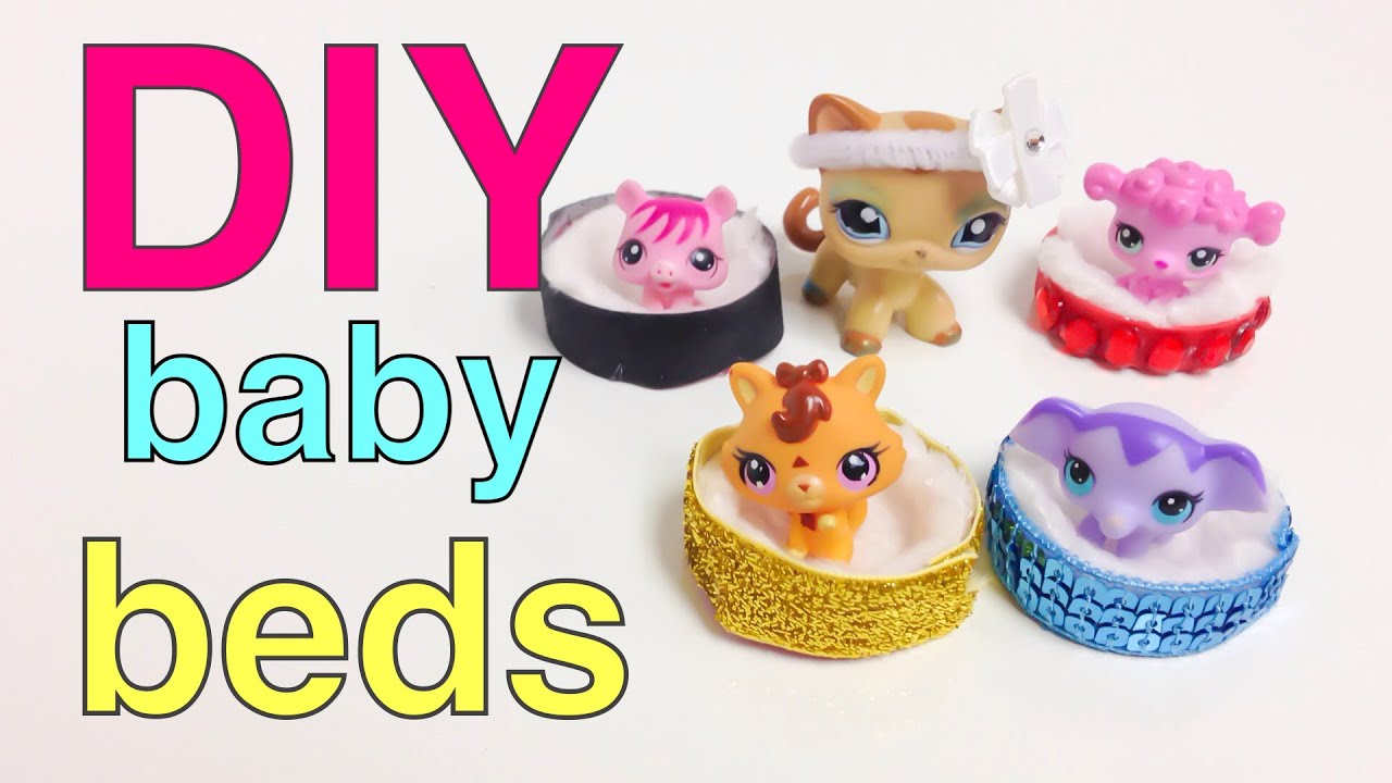 How to make a DIY LPS bed\doll crafts - YouTube
