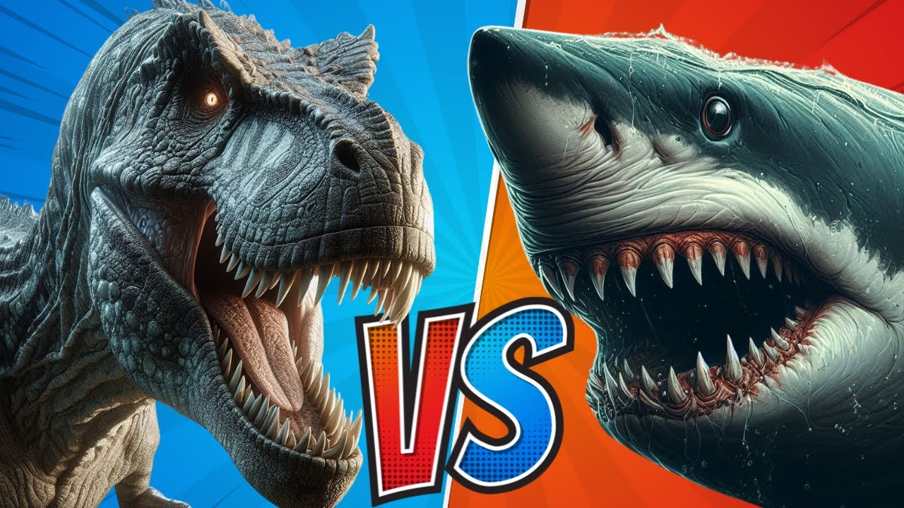 Can the T-Rex Win? | TREX vs SHARK | Animal Showdowns - YouTube