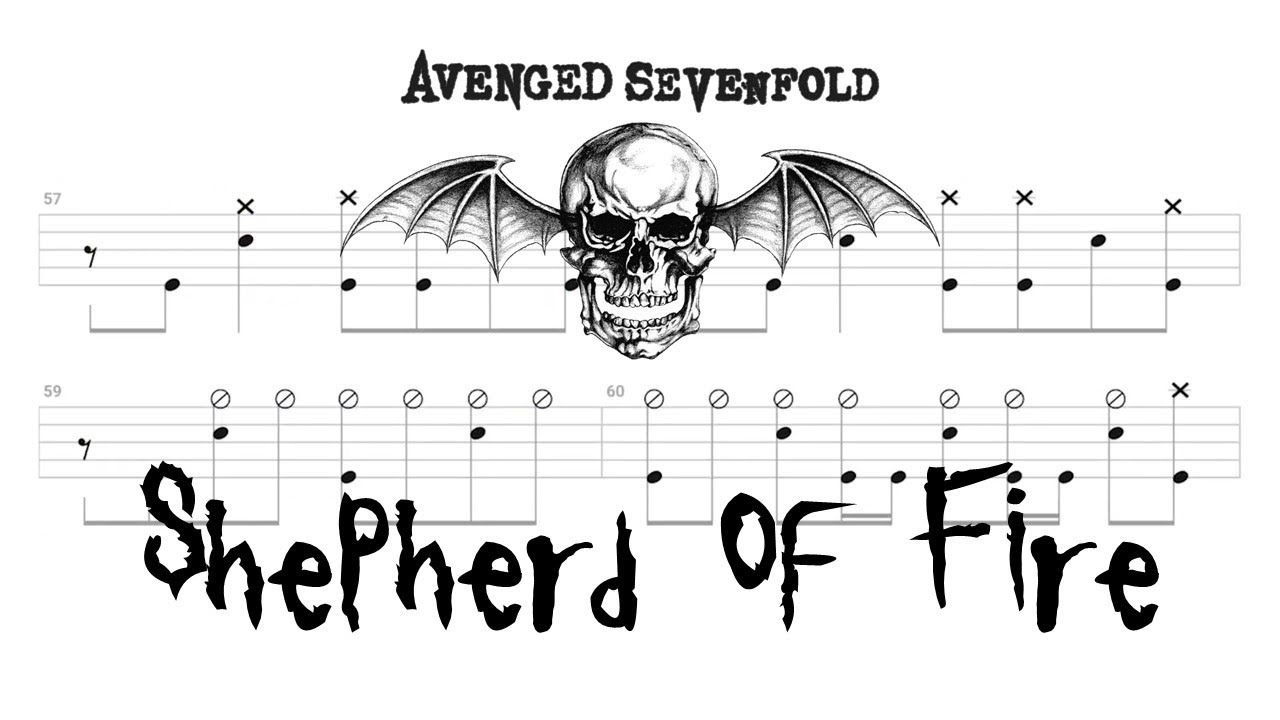 Avenged Sevenfold - Shepherd of Fire (🔴 Drum Notation | Tutorial ...