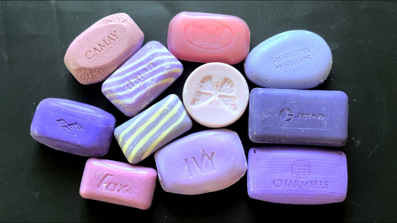 PURPLE SOAP SET *647 | ASMR soap | Cutting dry soap (no talking) | # ...
