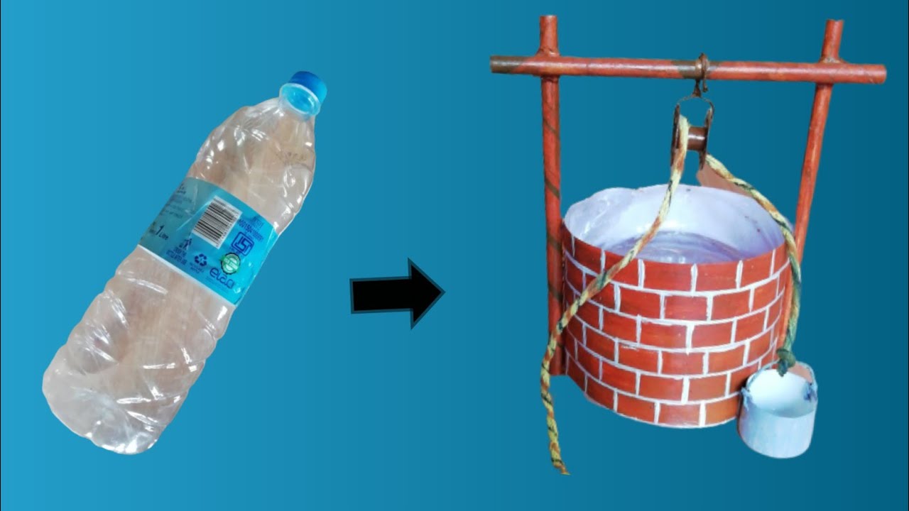 How To Make Well/Miniature Well/Plastic Bottle Craft - YouTube