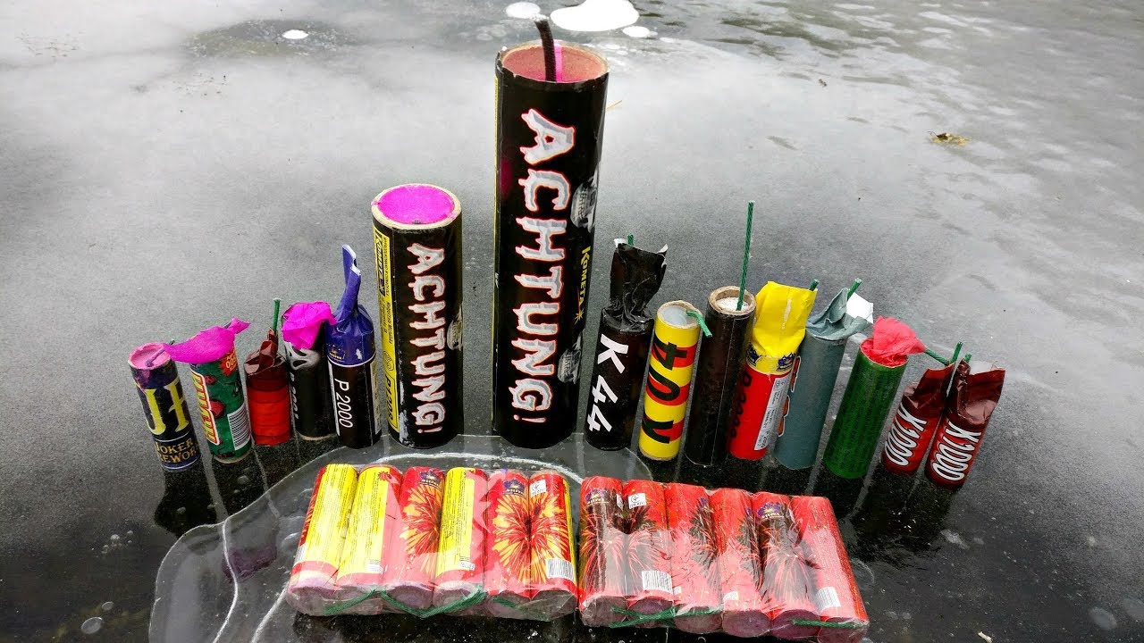 🔥 BIG FIRECRACKERS vs ICE ️ ️ ️ - YouTube