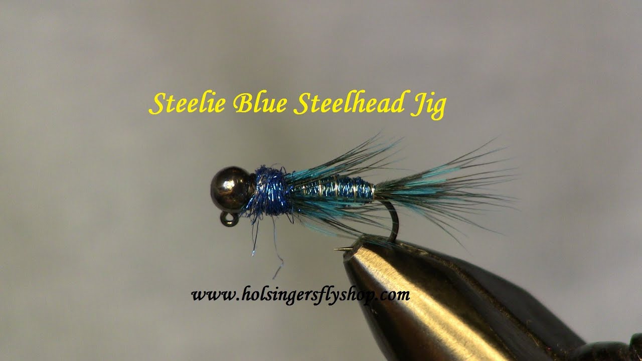 Steelie Blue Steelhead Jig, Holsingers Fly Shop - YouTube