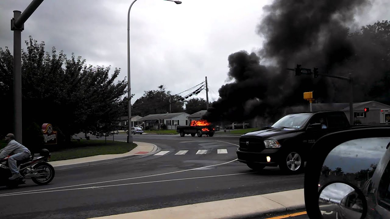 Truck on fire in Dover De - YouTube