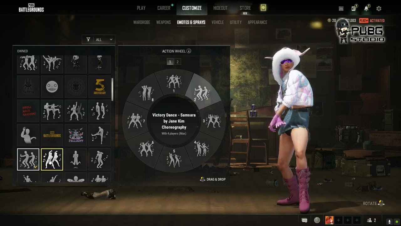 PUBG SKIN B A S A Bunny Jacket, Victory Dance Samsara - YouTube