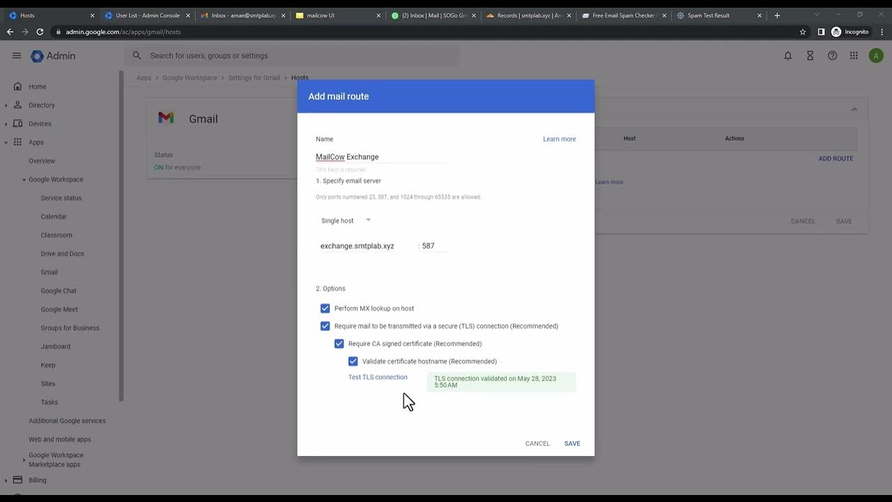 Google Workspace Split Delivery with MailCow - YouTube