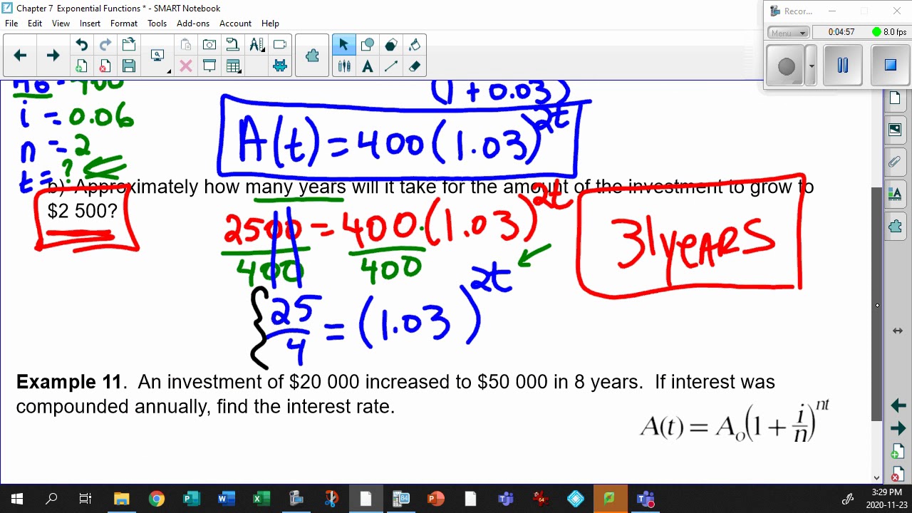 Unit 7 1 16 Investing Money Last Two Examples - YouTube