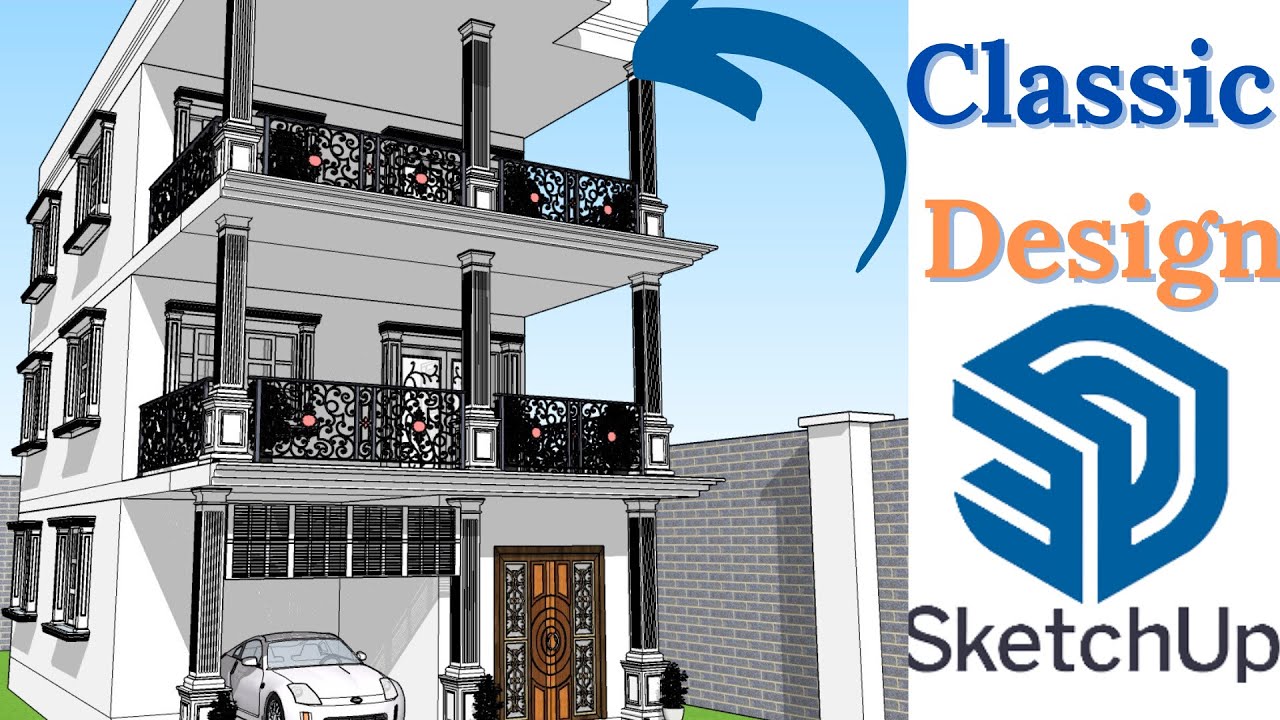 Classic Concept House Design in Sketchup🏡 - YouTube