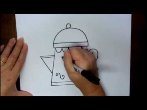 How to Draw a Coffee Pot Step by Step Teapot Easy Beginner Tutorial ...