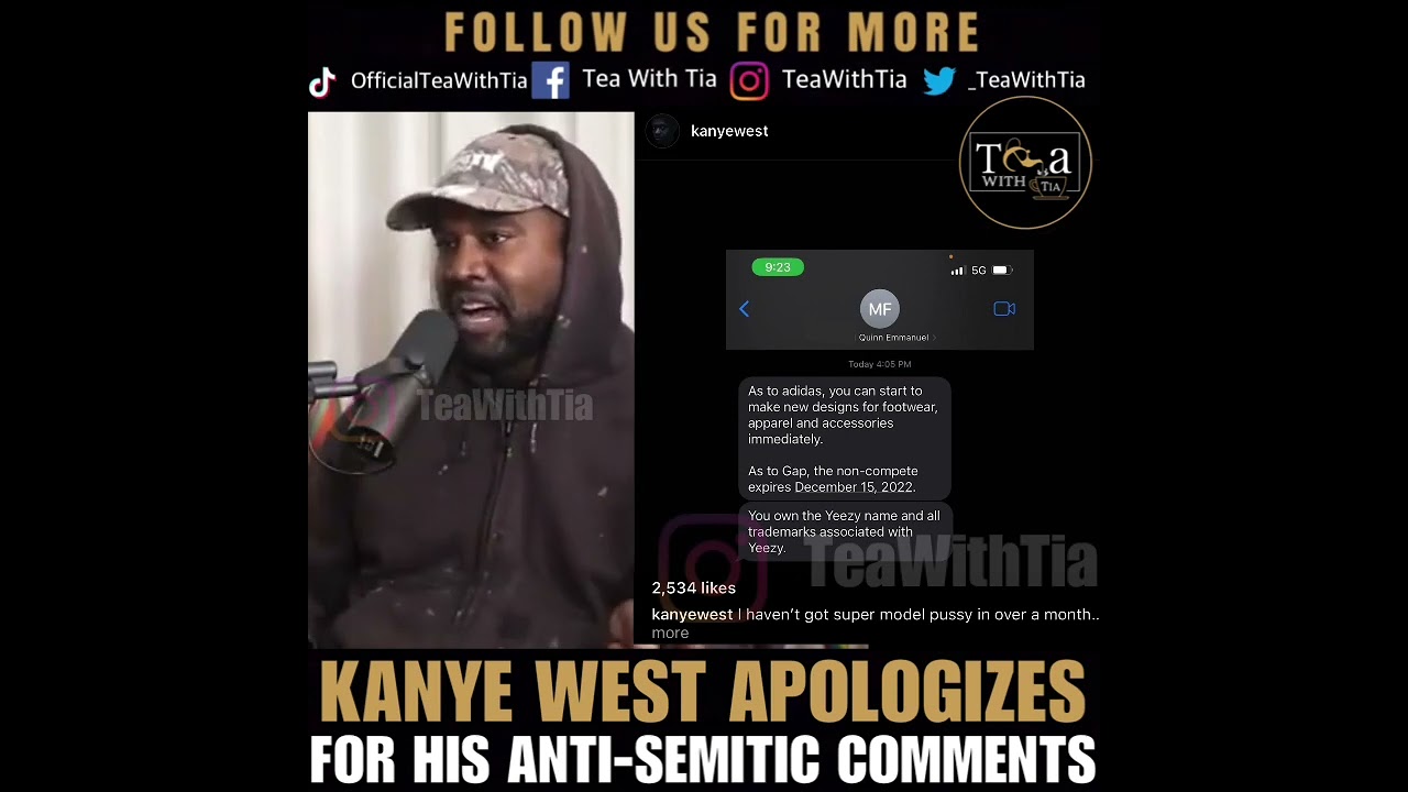 Kanye West apologizes for Anti-Semitic comments - YouTube
