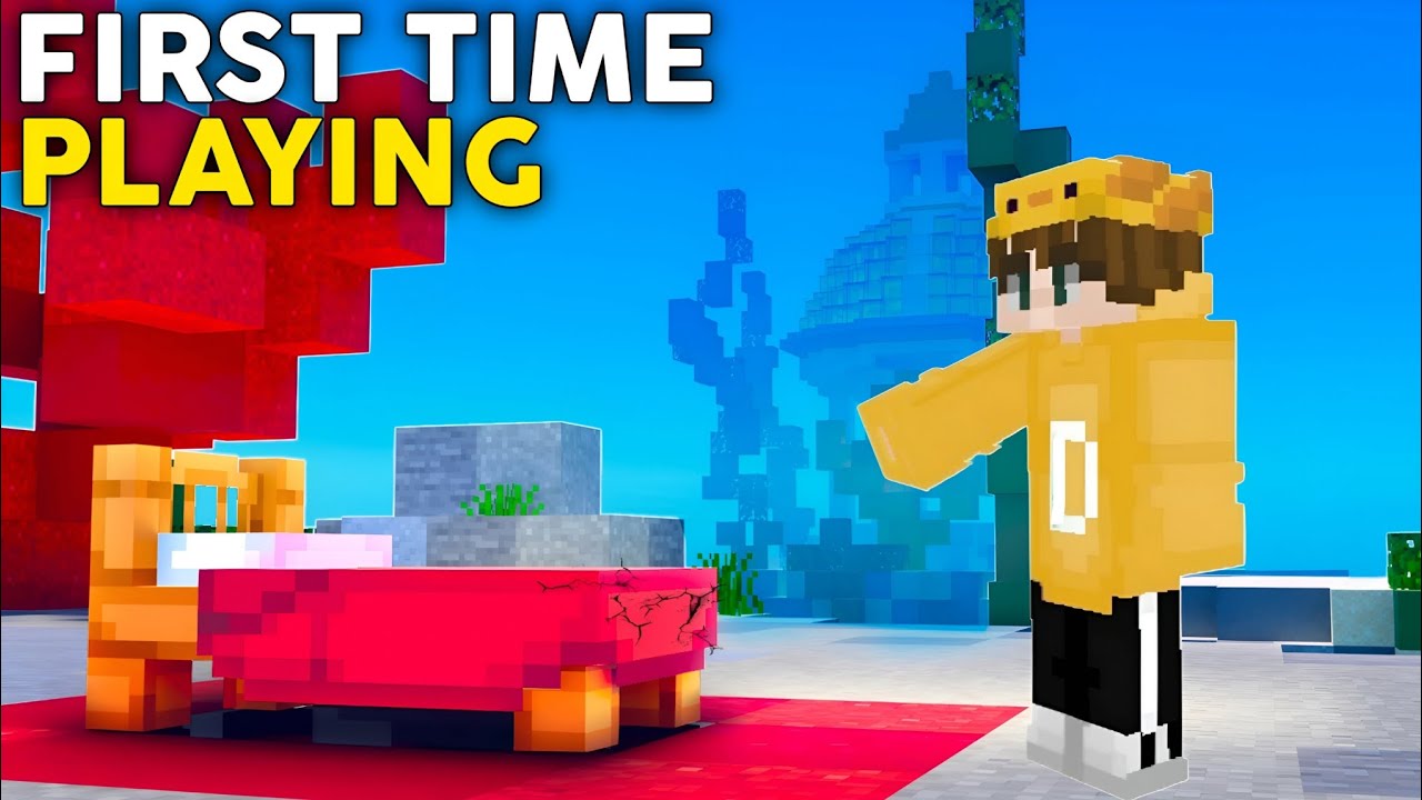 Playing hive Bedwars First time || Minecraft hive bedwars - YouTube