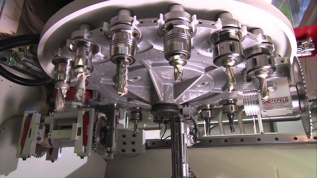 Szerszám csere a faipari cnc gépeken - YouTube