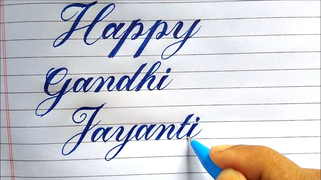 Happy Gandhi Jayanti writing style | Calligraphy Master Rakib - YouTube