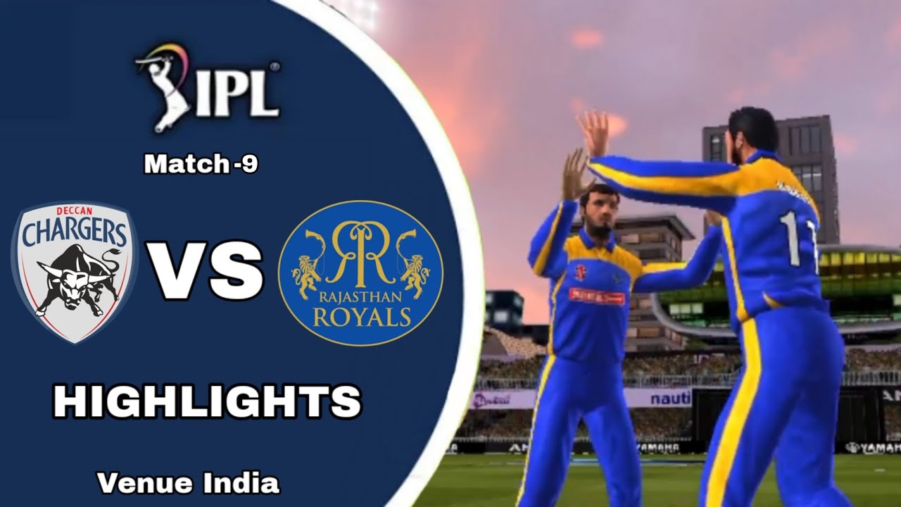 DC VS RR | IPL/2008 | Full Highlights | Match 9 | Real Cricket 24 - YouTube