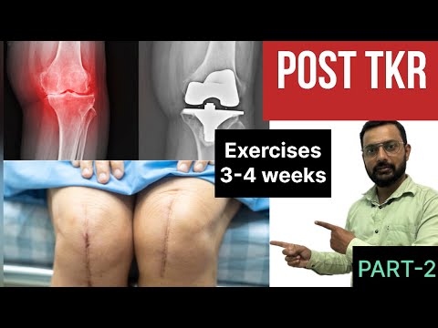 Post total knee replacement exercises 3-4 weeks ! Post TKR exercises at home 3-4 weeks! - YouTube