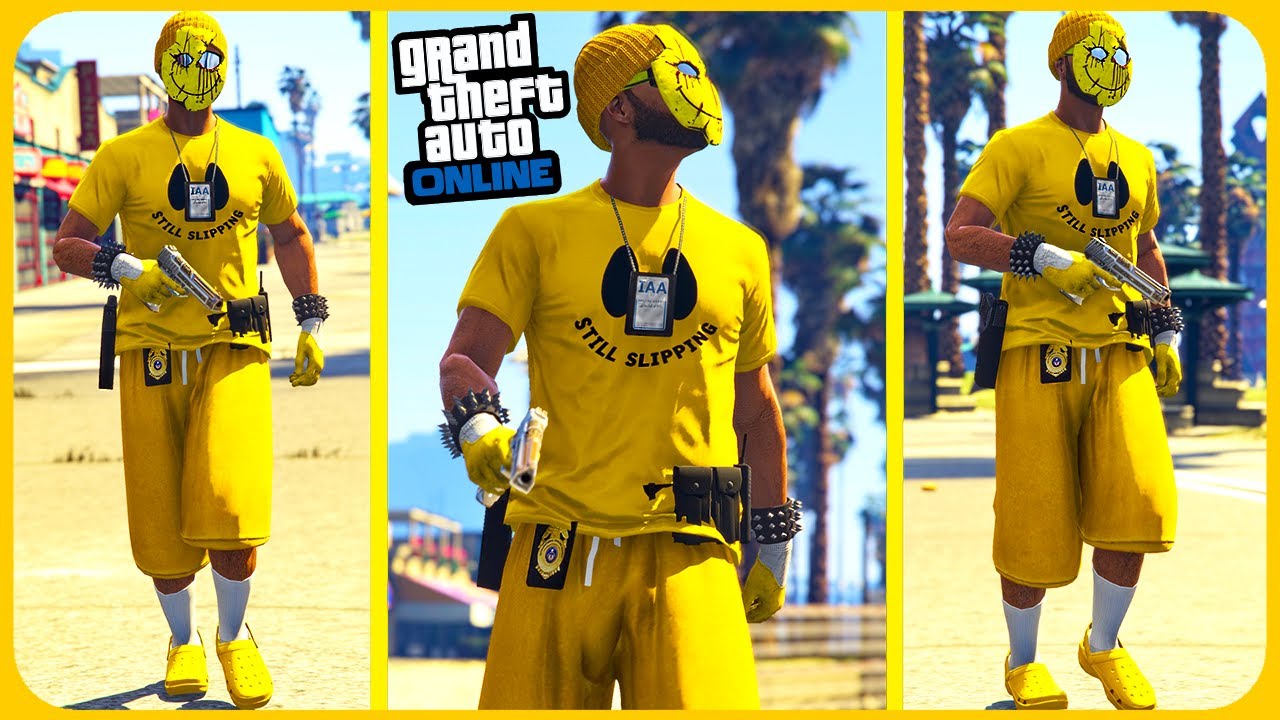 Modded Smiley RNG Male Outfit with IAA Badges & Gun Belt Merge in GTA 5 ...