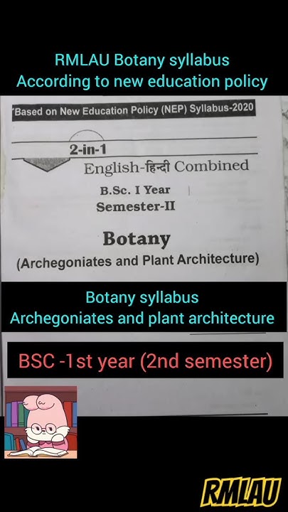 BSC -1st year (2nd semester) botany syllabus #rmlau #syllabus - YouTube
