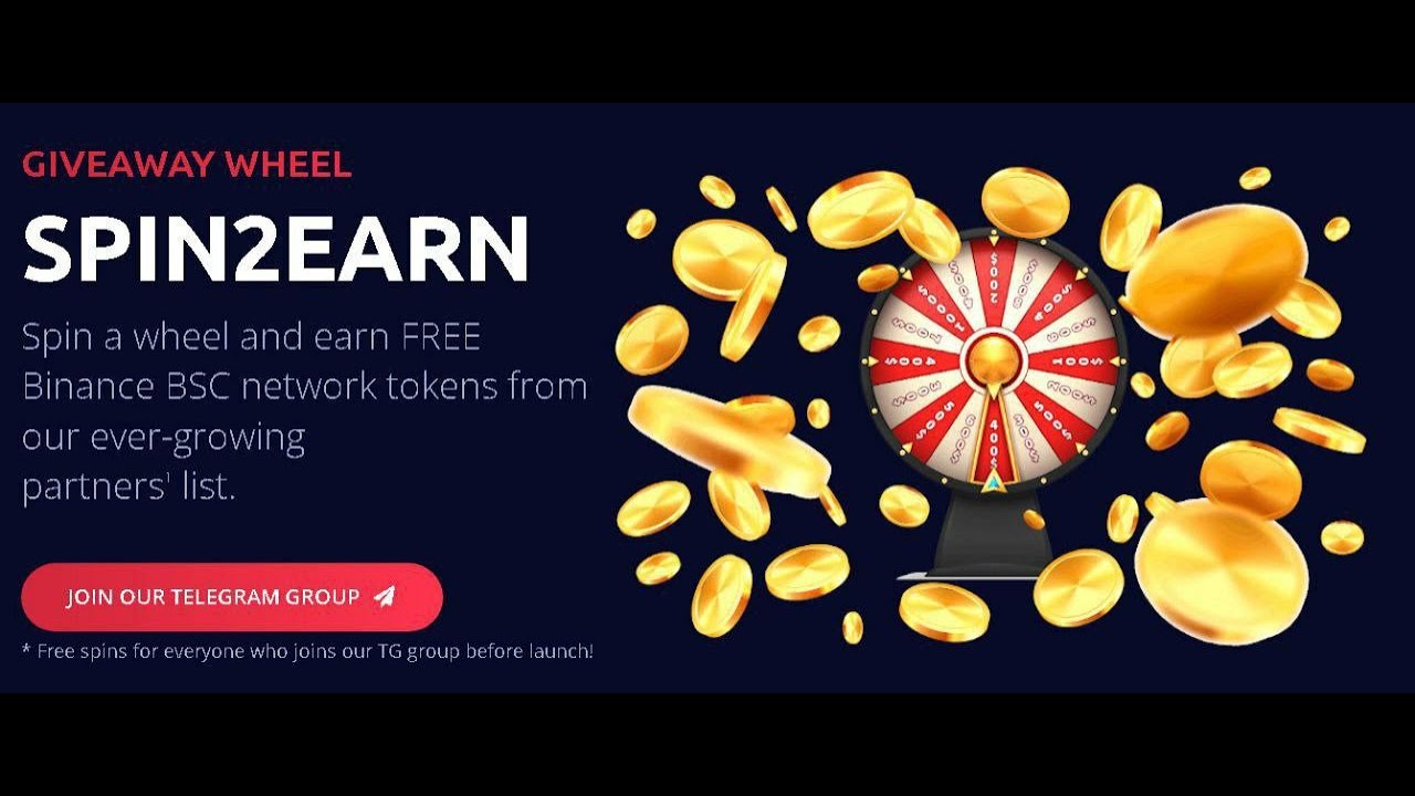SPIN2EARN: Spin a wheel and earn FREE Binance BSC network tokens - YouTube
