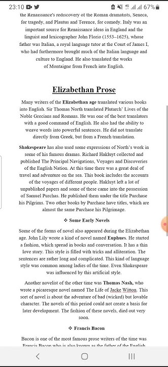 Elizabethan Age And Elizabethan Prose writers - YouTube