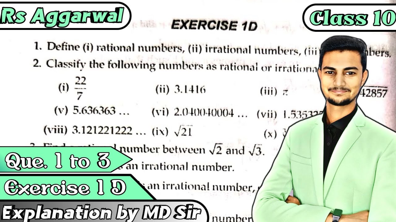 Class 10 Ex 1D Q1 Q2 Q3 Real Numbers | Rs Aggarwal | Chapter 1 | 2023 ...