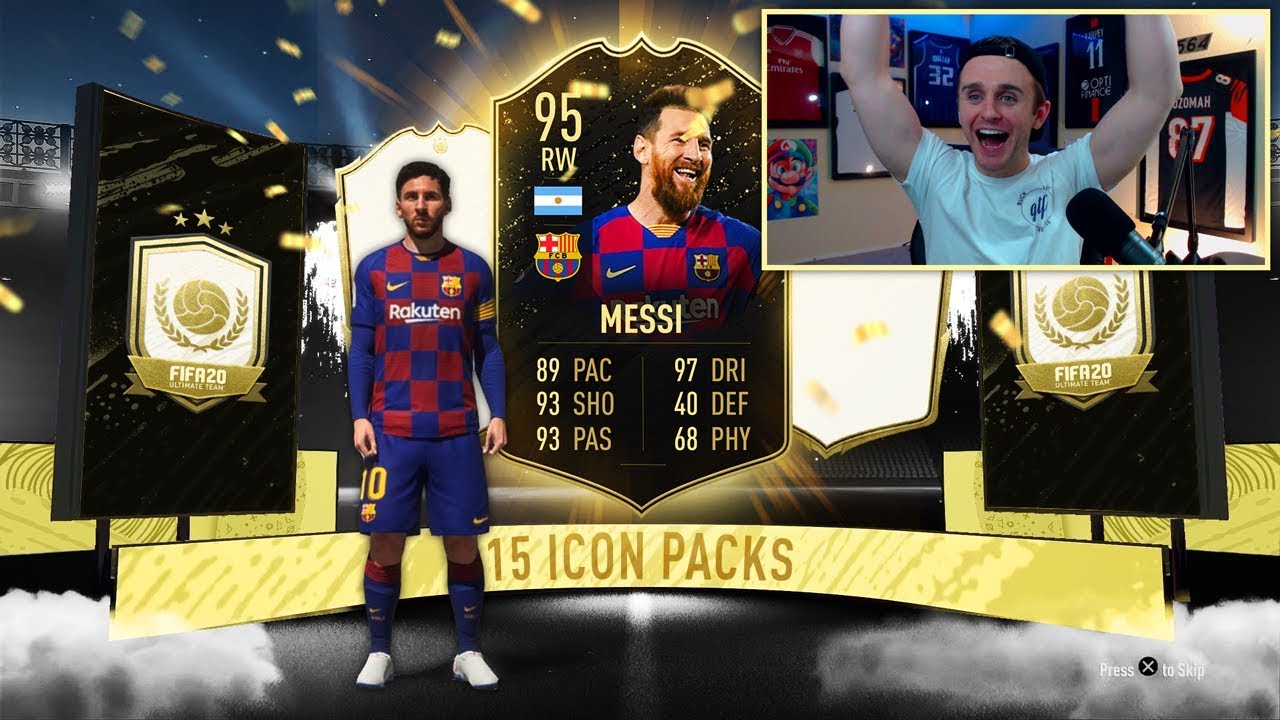 INFORM MESSI IN A 100K PACK! MORE ICON PACKS! - FIFA 20 Ultimate Team ...