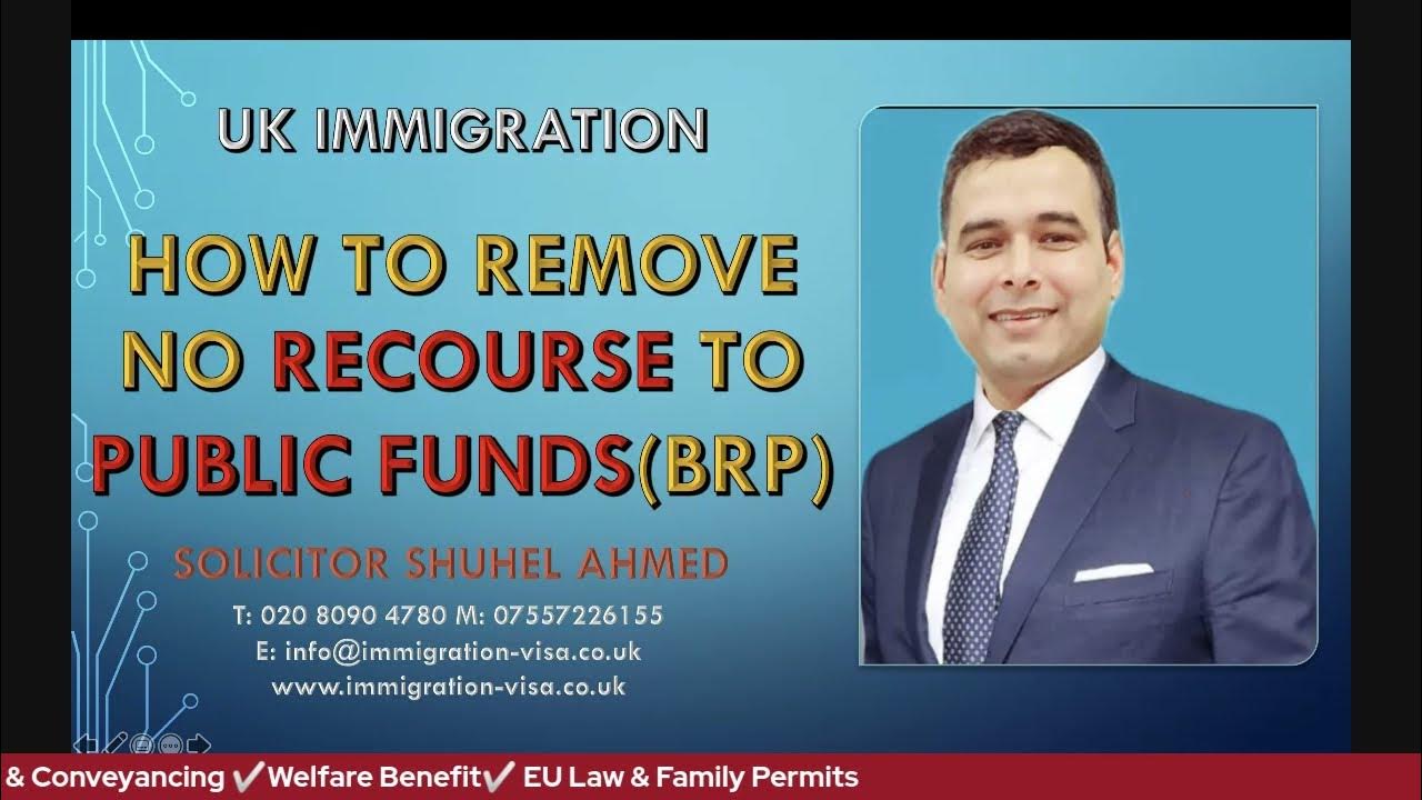 No Recourse To Public Funds || How To Remove from BRP to claim benefits - YouTube