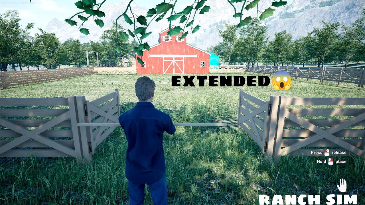 RANCH SIM -s2 ep 10- I MADE THE BIGGEST BARN + FENCE HOUSE FOR MY PIGS😱 ...