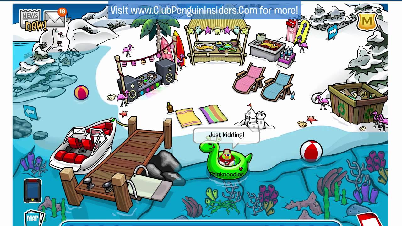 Club Penguin Underwater Cheats - Free Cleaned Up Dock Background - YouTube