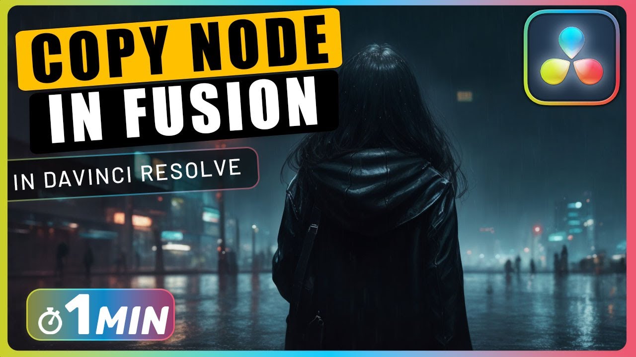 How to COPY a NODE in Fusion in Davinci Resolve - YouTube