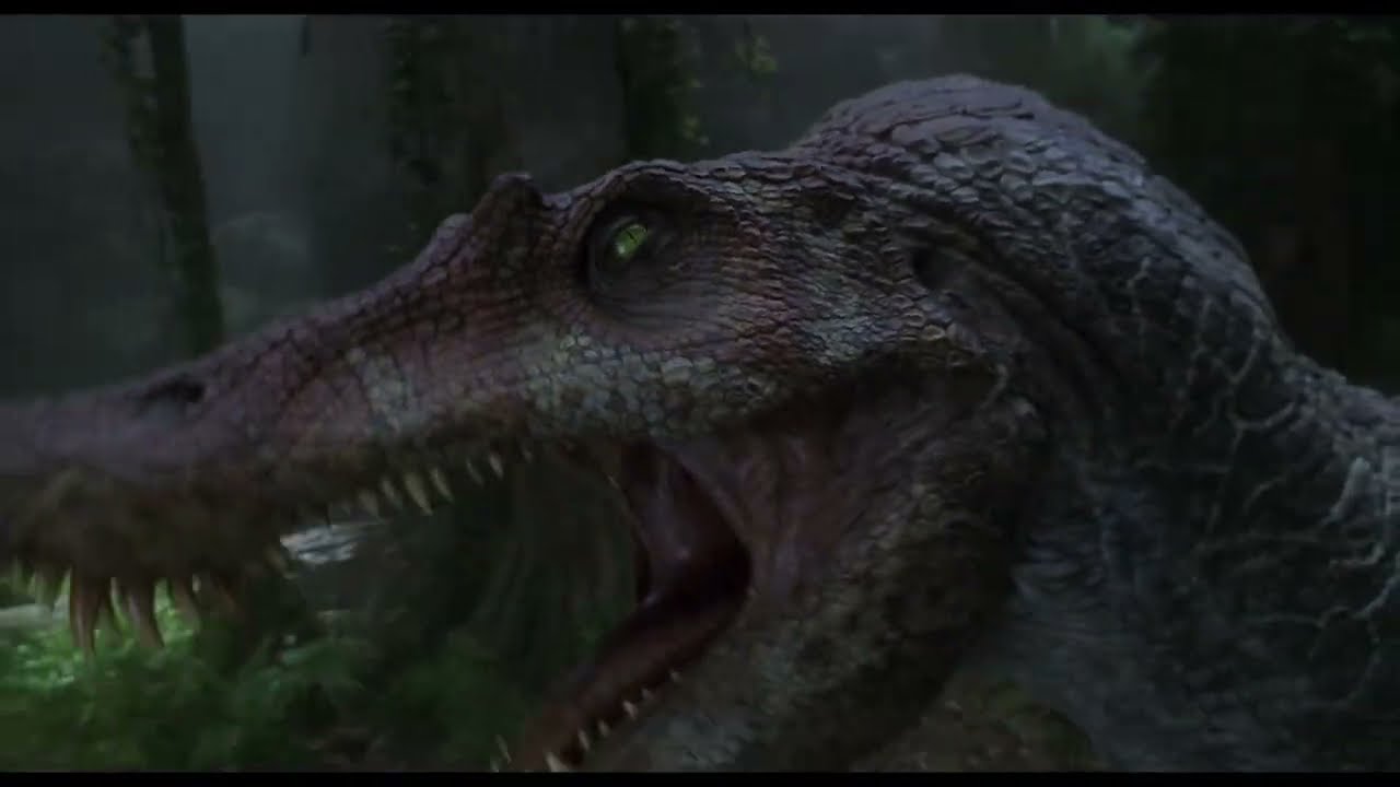 Jurassic Park III - T-Rex vs Spinosaurus - YouTube