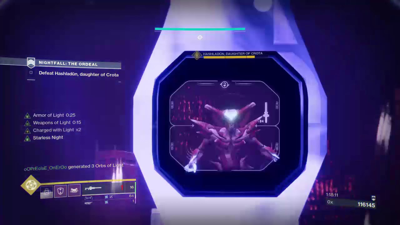 1 Phase 980 Master Nightfall: Ordeal boss, Hashladun, 12-18-19 [Destiny ...