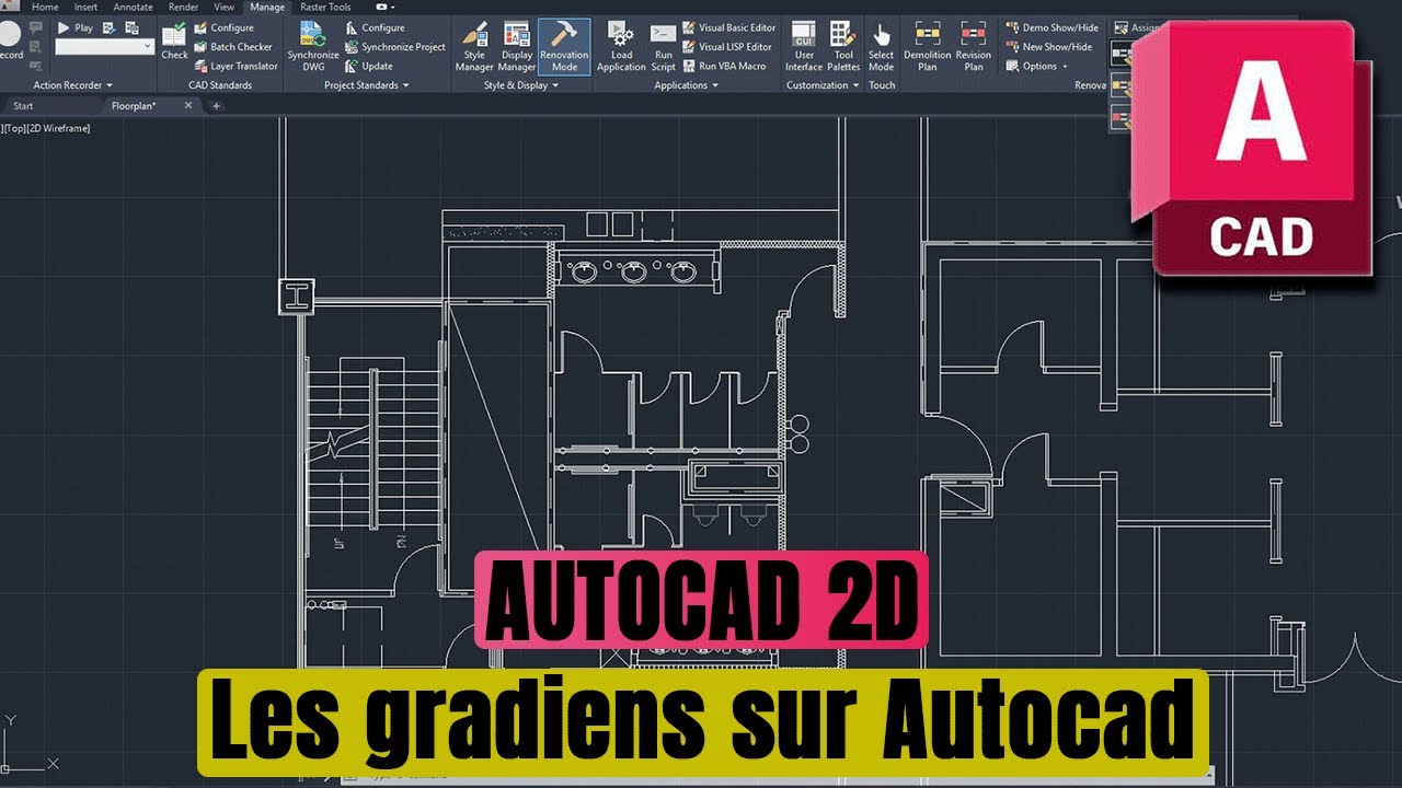 Les gradients sur Autocad - YouTube