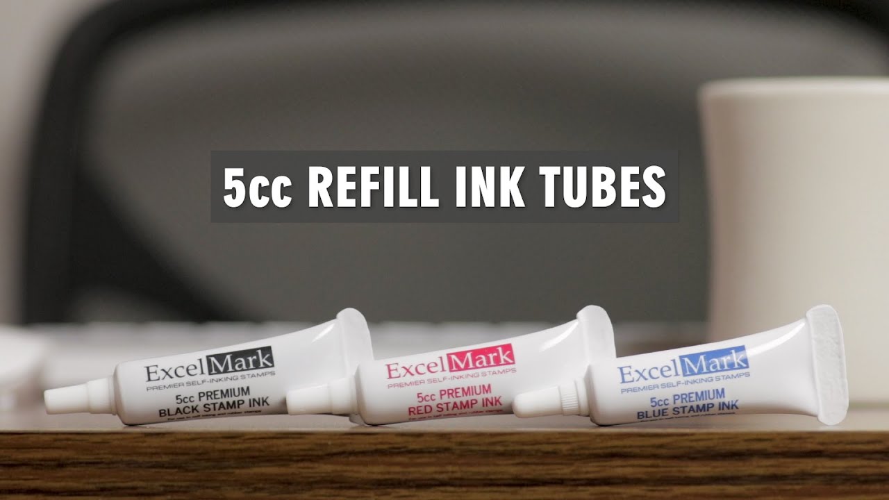 ExcelMark Premium 5cc Self-Inking Stamp Refill Ink - YouTube