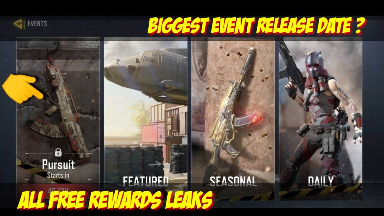 COD MOBILE SEASON 2 UPCOMING NEW BIGGEST EVENT "PURSUIT" ALL FREE ...
