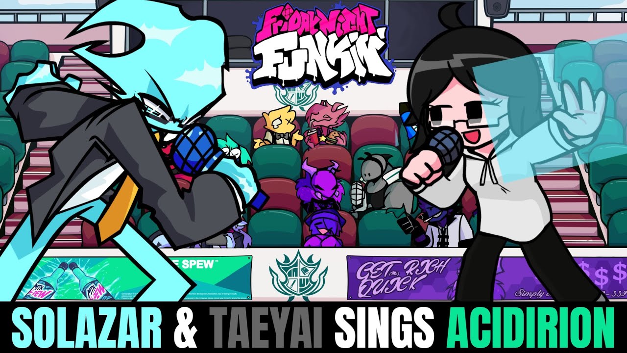 Friday Night Funkin Solazar & Taeyai Sings Acidirion! - YouTube