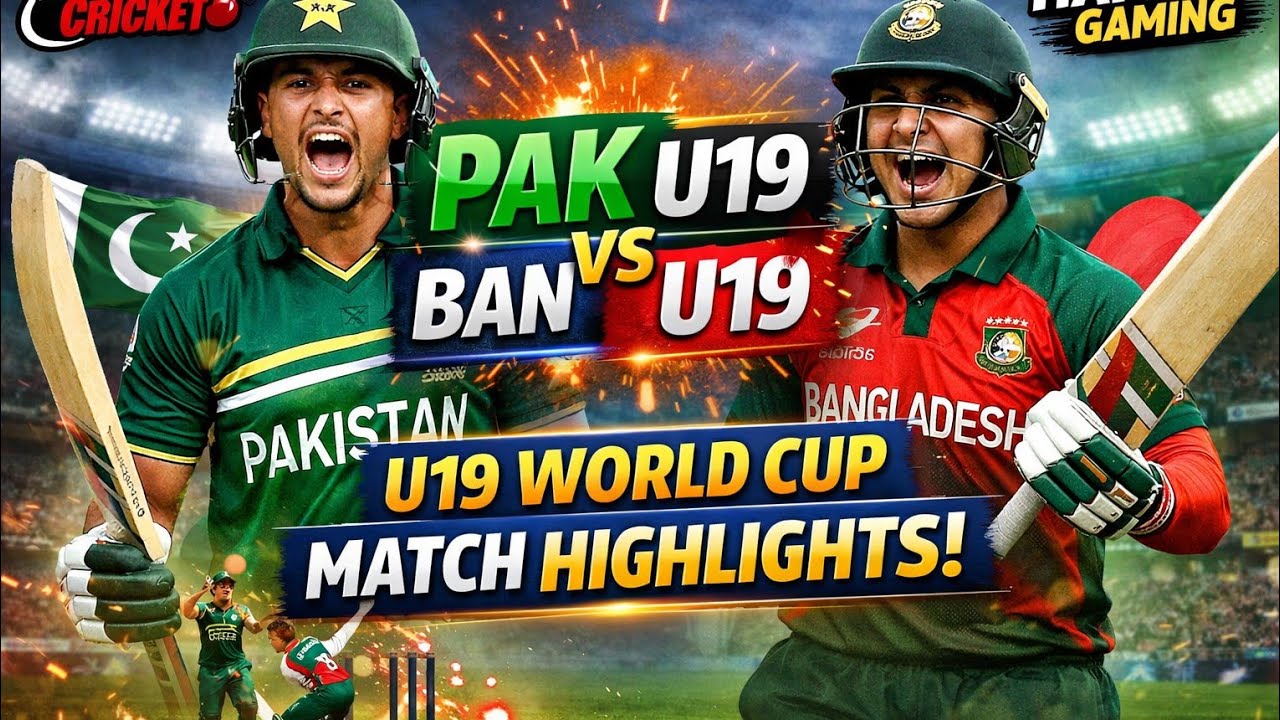 🔥 PAK U19 vs BAN U19 Current Match Highlights | U19 World Cup ...