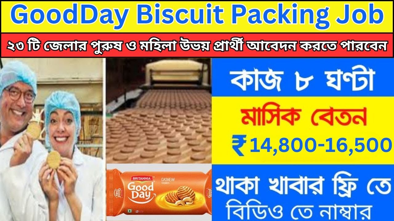 GoodDay Biscuit Packing Job 2024 | Private Job Vacancy 2024 | Biscuit ...