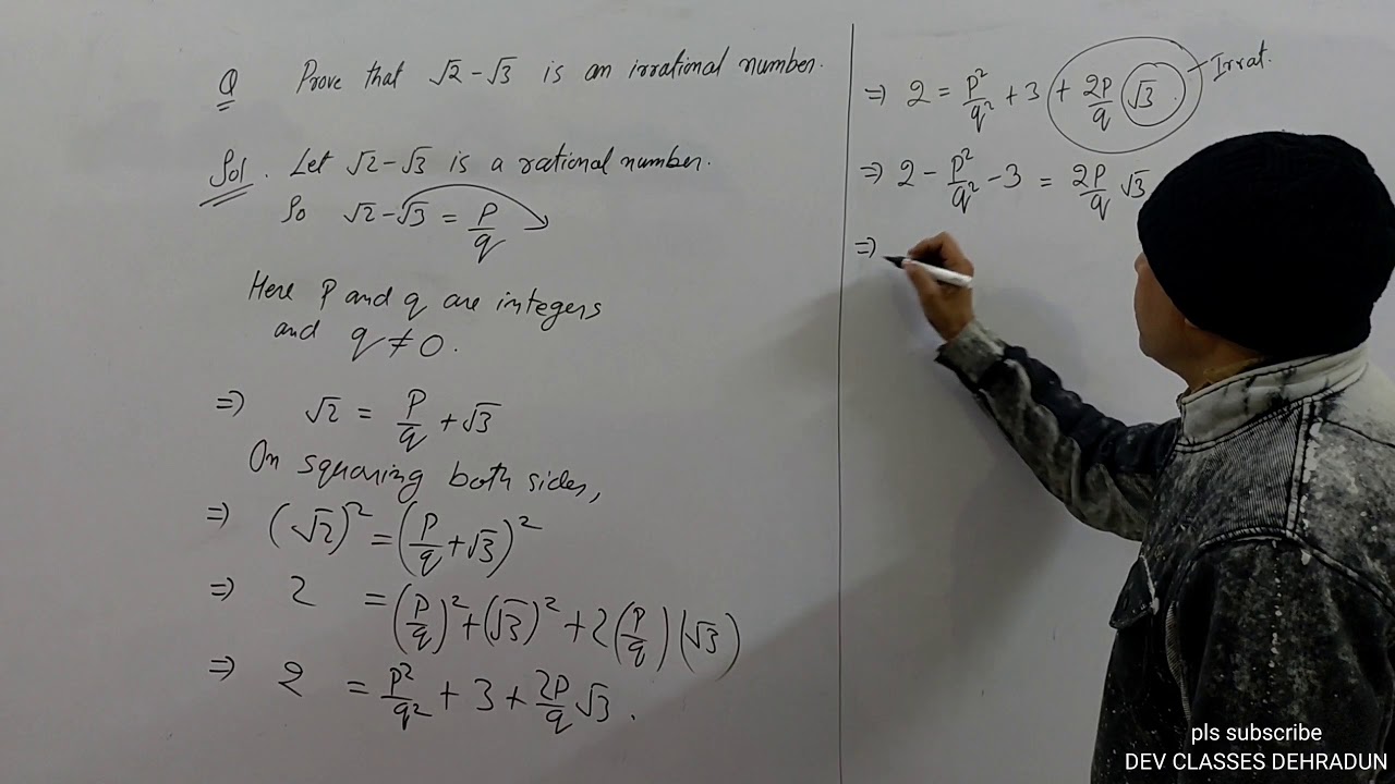 10th.. prove that √2-√3 is an irrational number. - YouTube