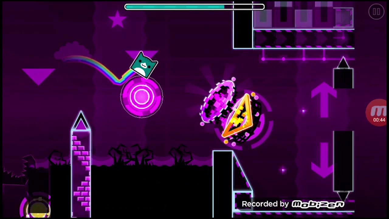geometry dash : level (dark drop) 3 coins - YouTube