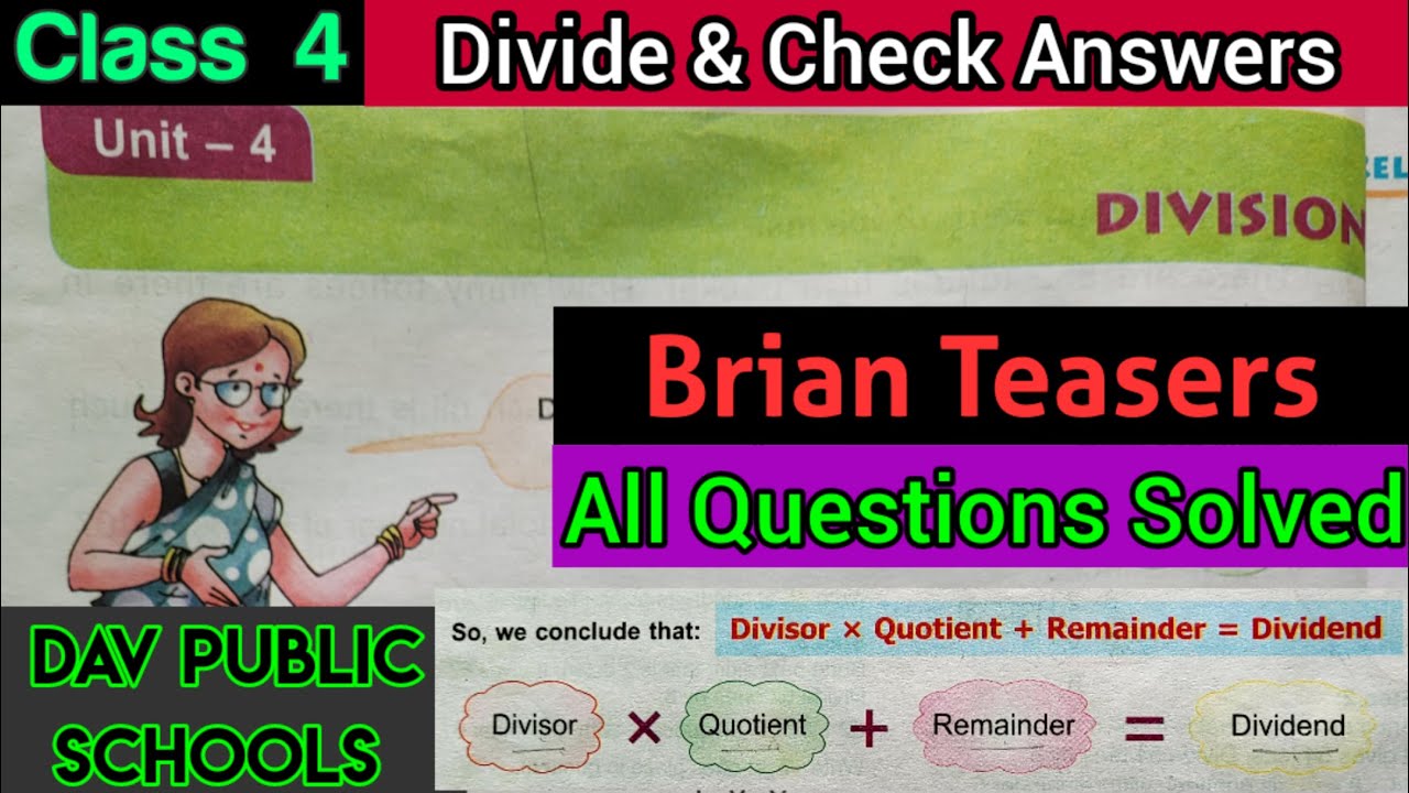 DAV Class 4 Maths Unit 4 Division Brain Teasers All Questions Solved dav-class-4-maths-unit-4-division-brain-teasers-all-questions-solved