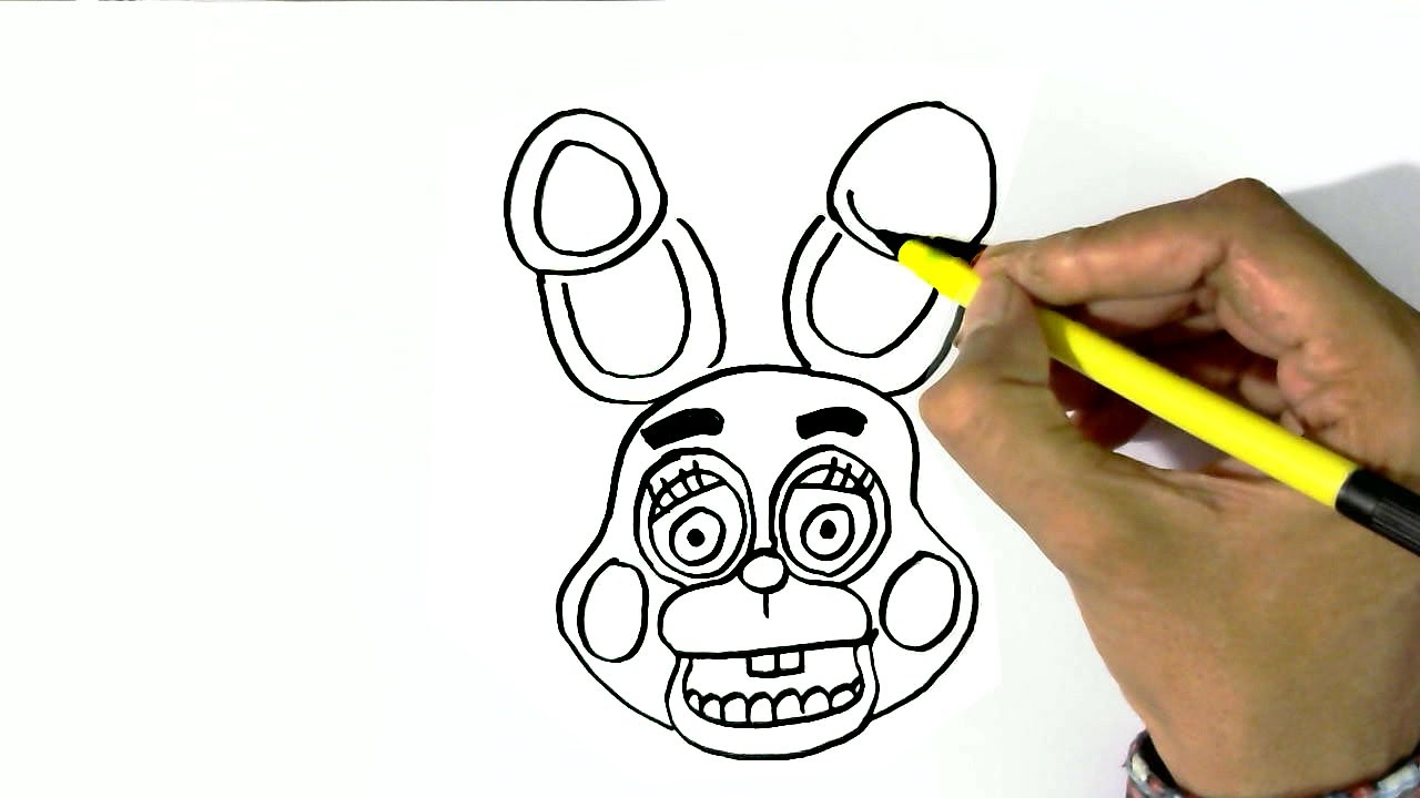 How to draw Bonnie -FNAF Five Nights at Freddy's easy steps for ...